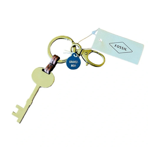 Fossil | Accessories | Nwt Fossil Sophia Gold Metal Key Fob Key Ring 55 ...